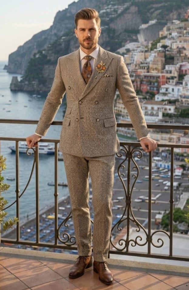 Giovanni Testi Slim Fit Double Breast Suit