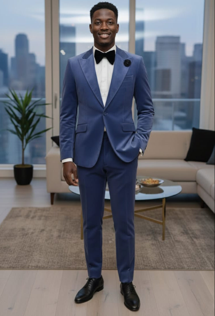 Giovanni Testi Slim Fit Velvet Suit